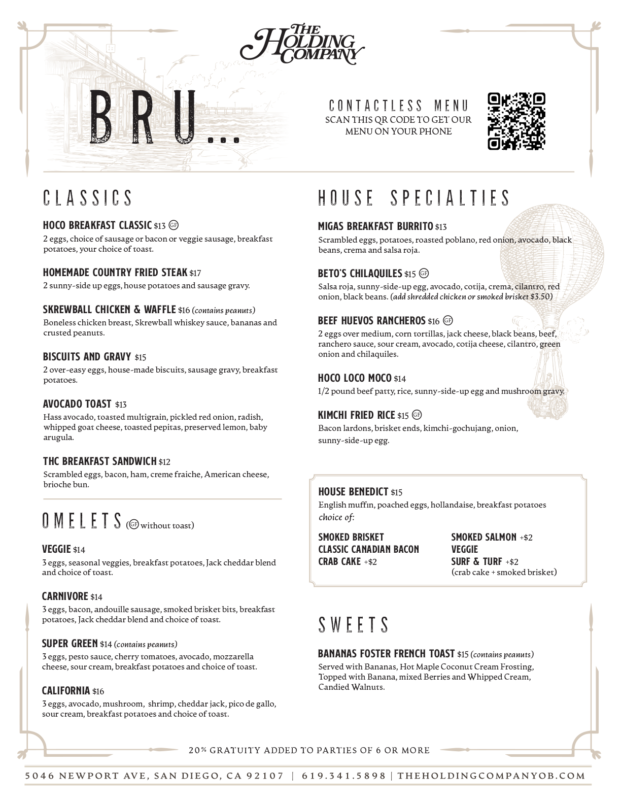 Menus - The Holding Company